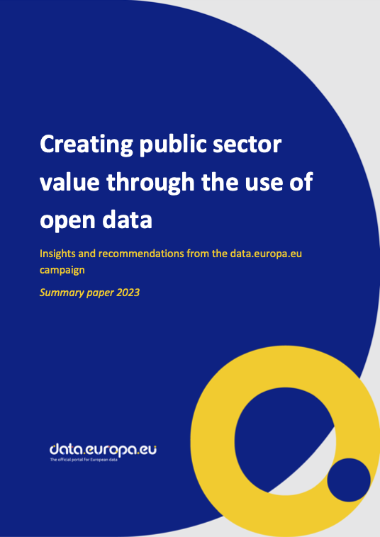 Creating public sector value through the use of open data | data.europa.eu
